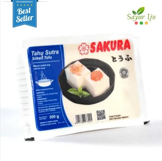 Promo Sakura Tahu Sutra BIRU 300 Gram Fresh Silken Tofu Jepang KUKUS ...