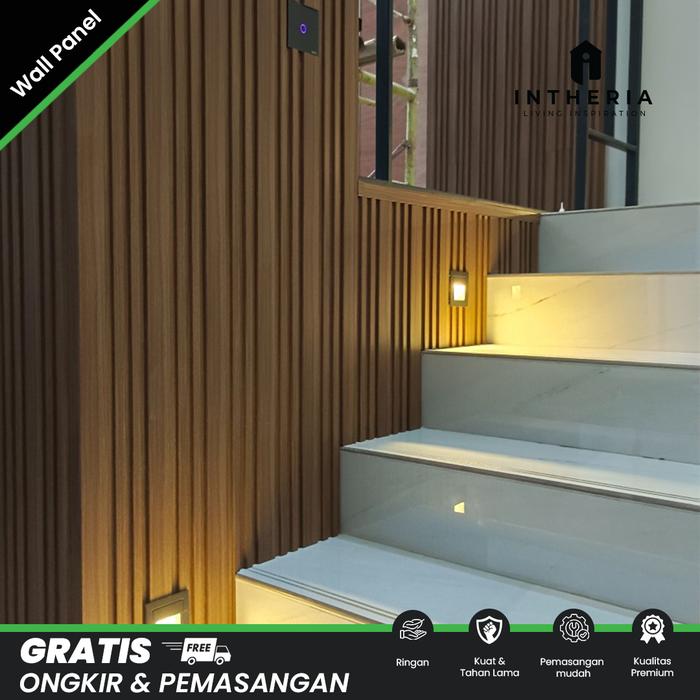 Jual Wall Panel BALIAN Tipe F Rectangle Double Stripe Low Bar -Brown ...