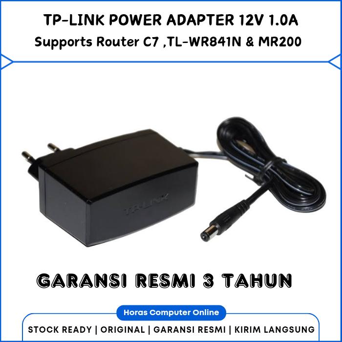 Jual Kabel Power Adapter TP-Link 12V 1.0A Plug AC Output DC ORIGINAL ...