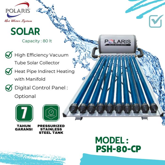 Jual POLARIS SOLAR Water Heatar Kapasitas 80 Liter Model CP - Jakarta ...