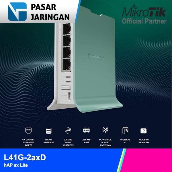 Jual MikroTik hAP ax lite L41G-2axD Wifi 6 Router - Jakarta Pusat - Pasar Jaringan | Tokopedia