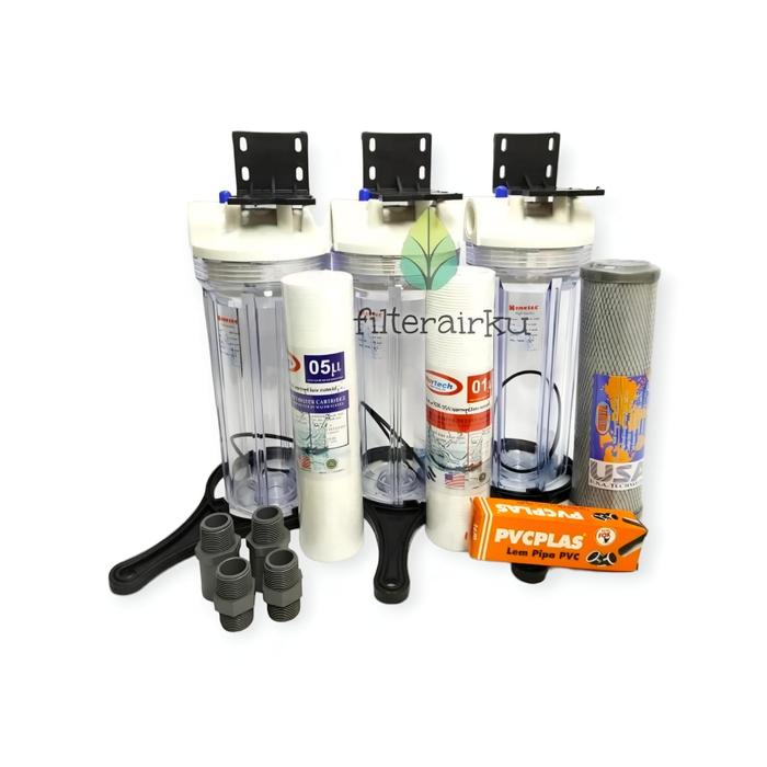 Jual Paket Filter Air Housing PDAM - Ledeng clear 10" 3/4 siap pakai 03 ...