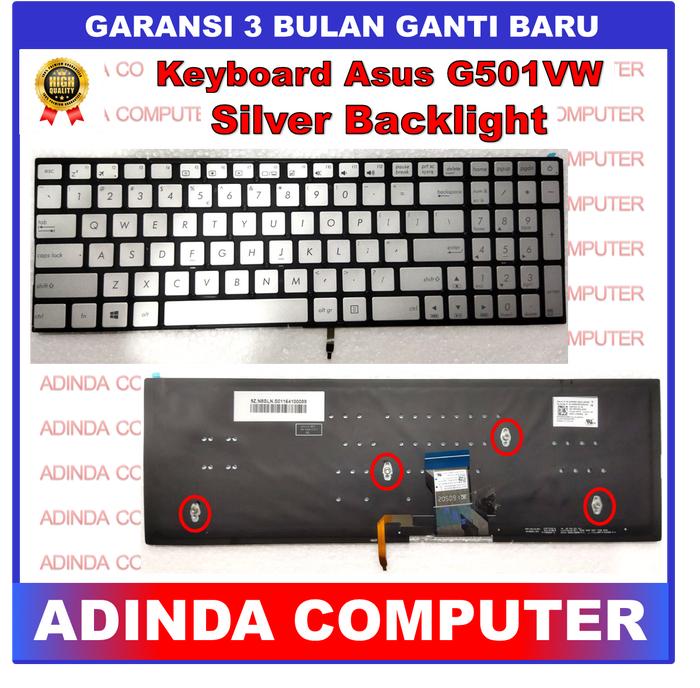 Jual Keyboard Asus ROG G501 G501J G501JW G501V G501VW Non Backlight ...
