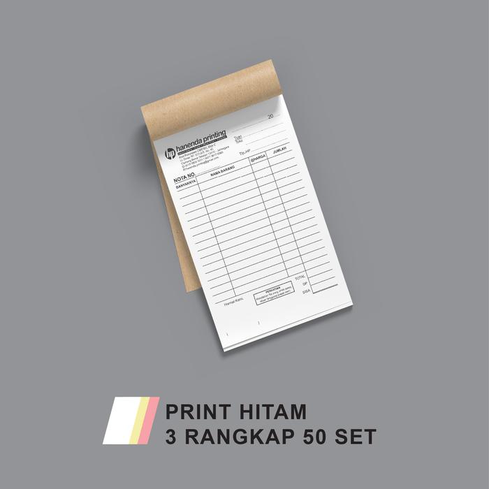 Jual Cetak Nota Bon / Invoice / Faktur / Surat Jalan 3 Rangkap 50 Set ...