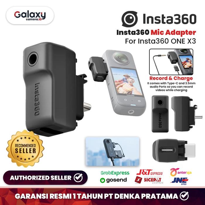 Promo Insta360 ONE X3 Mic Adapter Microphone Adapter For ONE X 3 Original Cicil 0% 3x - Kota ...