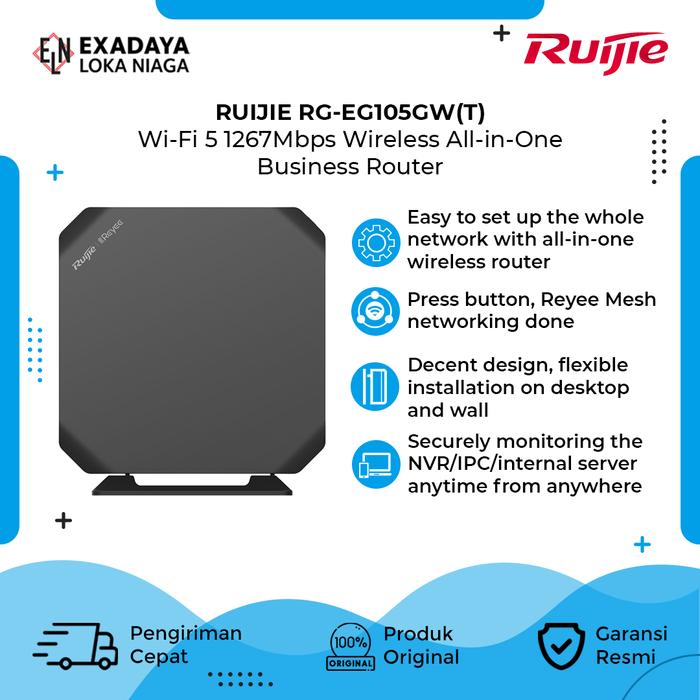 Jual Ruijie Reyee RG-EG105GW(T) Wi-Fi 5 1267Mbps Wireless Business Router - Jakarta Pusat ...
