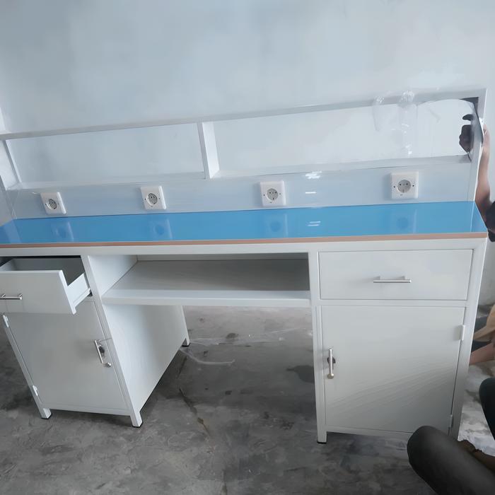 Promo meja laboratorium kimia | Double Side Laboratory Table Wooden ...