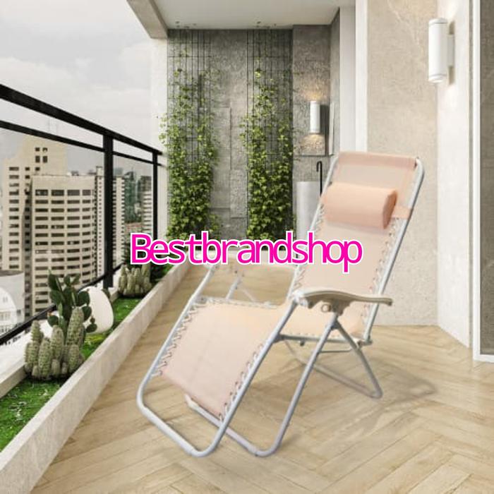 Jual SOLEIL KURSI RECLINER LIPAT FOLDABLE RECLINING LOUNGE PEACH ...