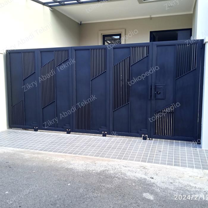 Jual Rel Pintu Geser Sliding Pagar Besi Tralis Pintu Geser Menikung ...