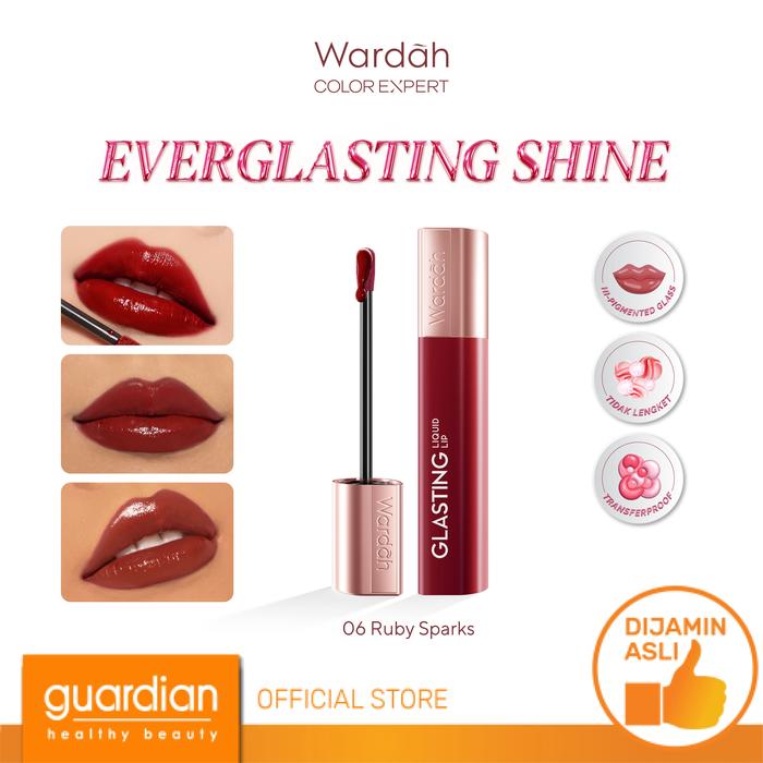 Jual Wardah Glasting Liquid Lip - Hi-pigmented Glass Color - 06 Ruby ...