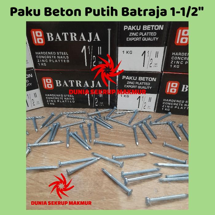 Jual (50 pcs) Paku Beton Putih 1-1/2 / Paku Tembok 4CM - Kab. Tangerang ...