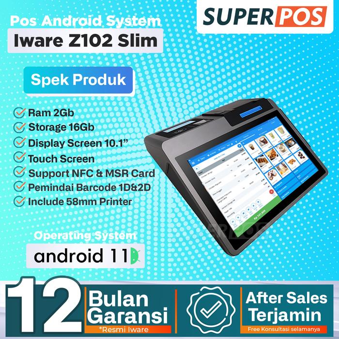 Promo Mesin Kasir Android System Touchscreen With Printer Thermal Iware Z102 - Jakarta Pusat ...