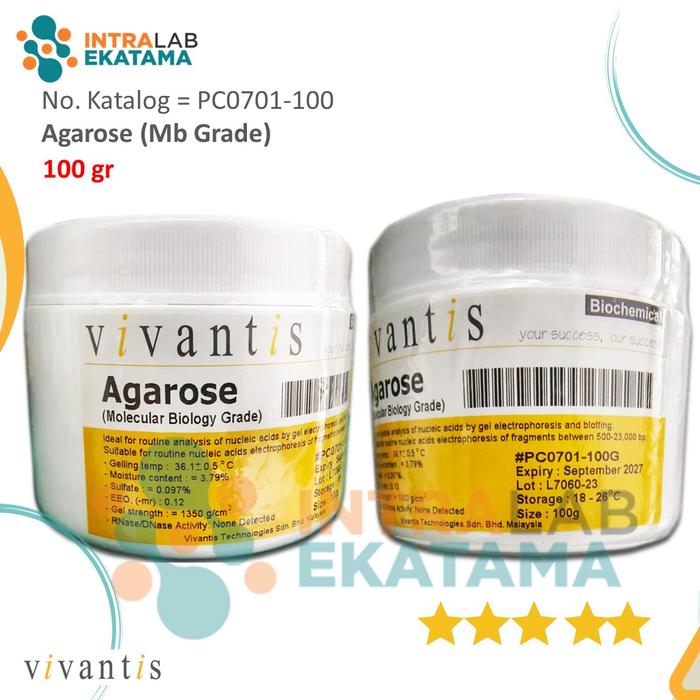 Jual Agarose (Mb Grade), PC0701, 100gr/500gr, Vivantis - 100 gr - Kota Bogor - Intralab Ekatama ...