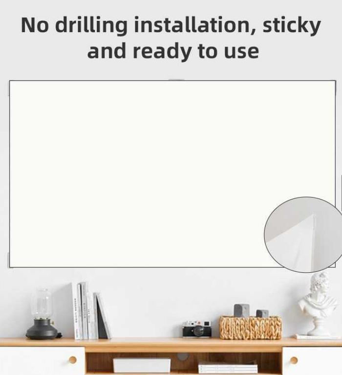 Promo Kain Layar Proyektor Tempel Dinding Anti-light Screen White - 70 ...