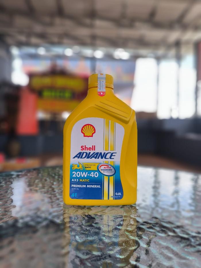 Jual OLI SHELL MATIC AX5 20W-40 800ML OLI MOTOR MATIC HONDA YAMAHA ...