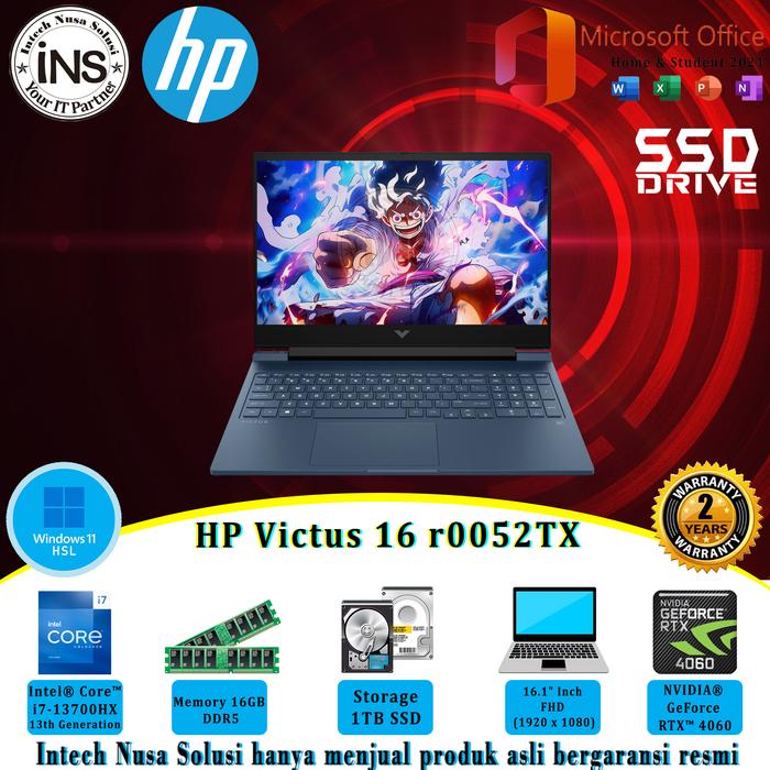 Jual HP VICTUS 16 R0052TX Intel i7 13700HX 16GB 1TB SSD W11H + OHS2021 ...