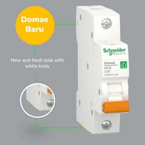 Jual MCB SCHNEIDER TIPE DOMAE 1P 4 AMPERE 4A 1P - Kab. Tangerang - Cube Lighting Store | Tokopedia