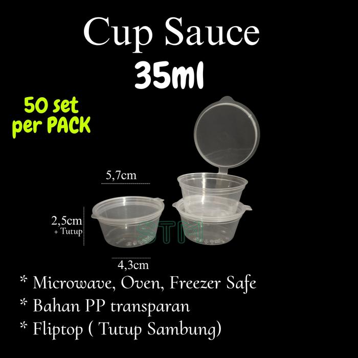 Jual Saos Cup/Sauce Cup/Thinwall Cup Saus Sambel 25ml/35ml/50/60ml ...