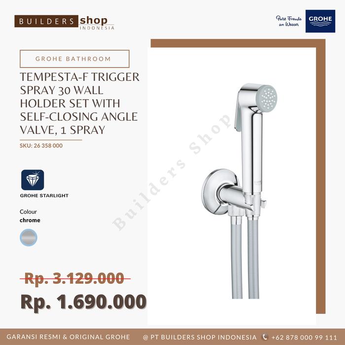 Promo GROHE 26358000 - TEMPESTA-F TRIGGER SPRAY 30 WITH SELF-CLOSING ...