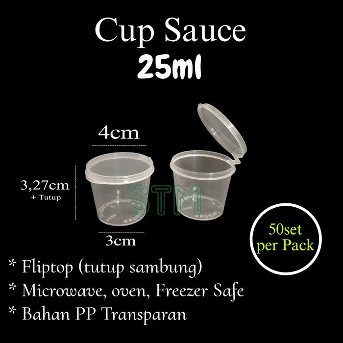 Jual Saos Cup/Sauce Cup/Thinwall Cup Saus Sambel 25ml/35ml/50/60ml ...