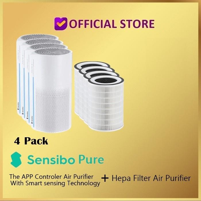 Promo Sensibo Pure Air Purifier 4Pack + 4 HEPA Filter (Family Pro Kit ...