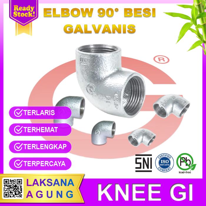 Jual Knee Drat Galvanis 2.5 inch | Elbow Drat 2-1/2" G-Brand / Galunggung - Jakarta Barat ...