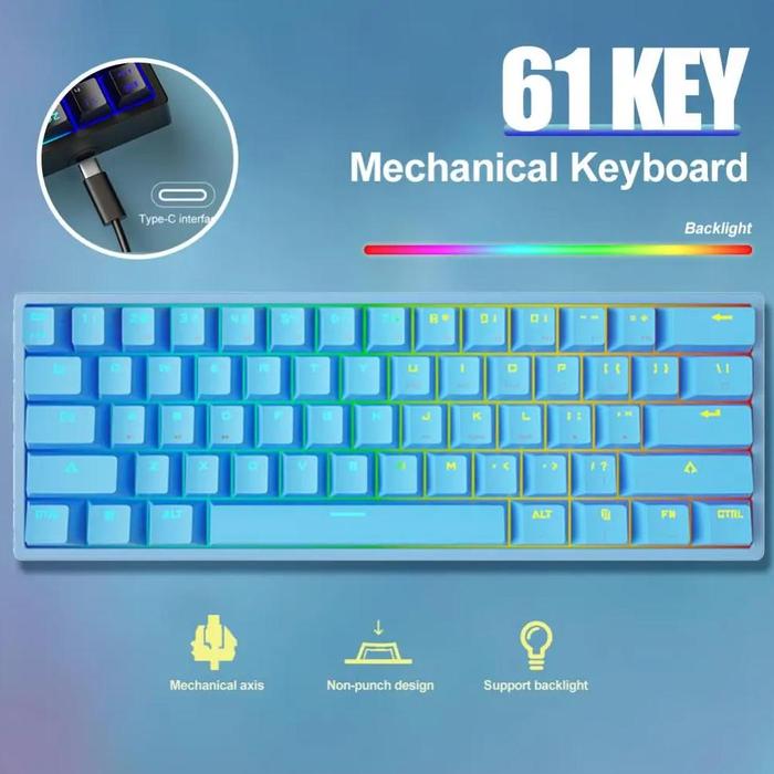 Jual best K620 Universal Wired Mechanical Keyboard 7Color Backlit Ele ...