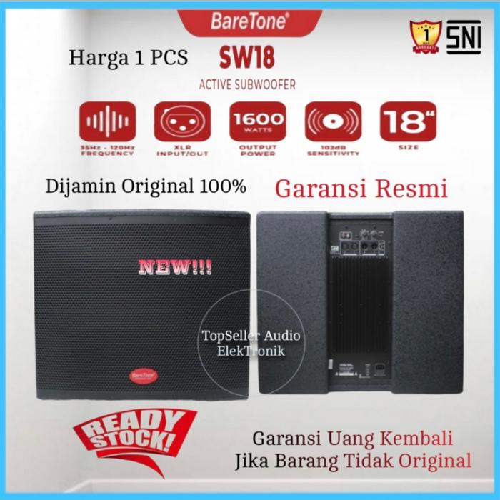 Jual SUBWOOFER AKTIF BARETONE SW18 18 INCH 1600 WATT ORIGINAL PRODUK RESMI - Jakarta Barat - TOP ...