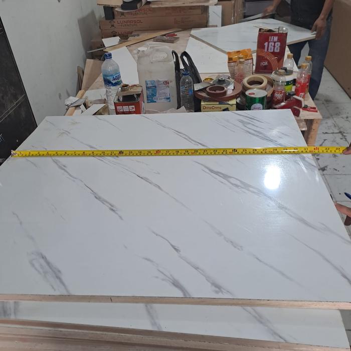 Jual papan meja top table custom HPL - Putih polos, 150 x 60 cm ...