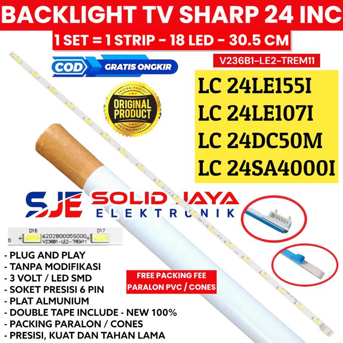 Jual BACKLIGHT TV SHARP 24 IN LC-24SA40001 24DC50 24SA 24DC LAMPU BL ...