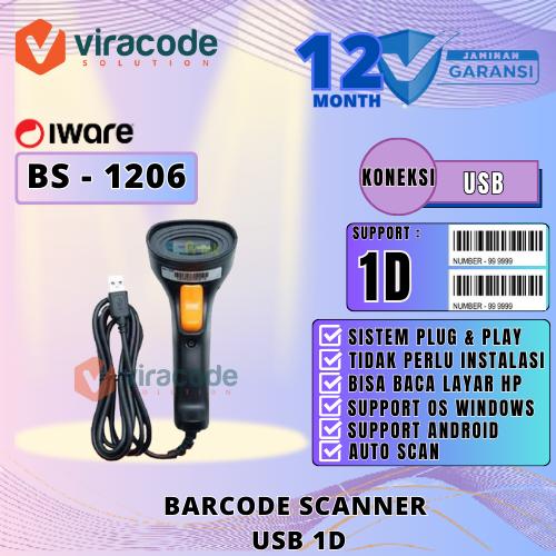 Promo Barcode Scanner Usb Bluetooth Wireless 1D/2D Auto Scan Iware R8 Series - 2D USB - Kota ...