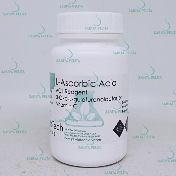 Jual L-Ascorbic Acid ACS Reagent/ USP Grade Phytotech A106 Cap. 100 gr ...
