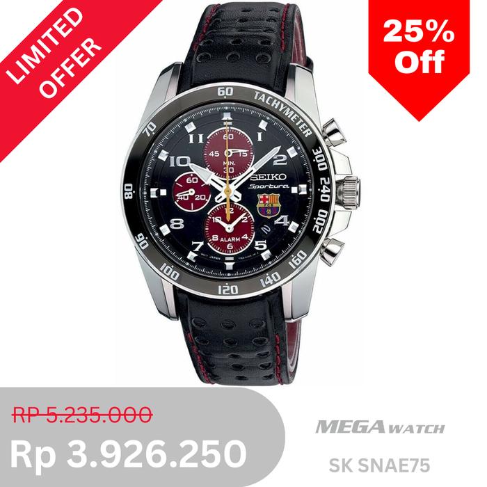 Promo Jam Tangan SEIKO Chronograph SK SNAE75 Sportura FC Barcelona Edition - Kab. Tangerang ...
