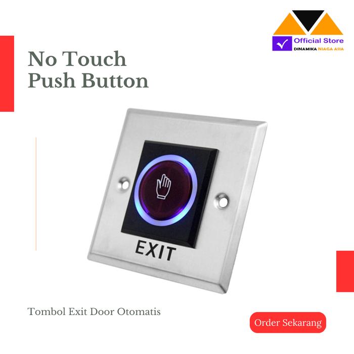 Jual Push Button No Touch Stainless Exit Button Access Control ...