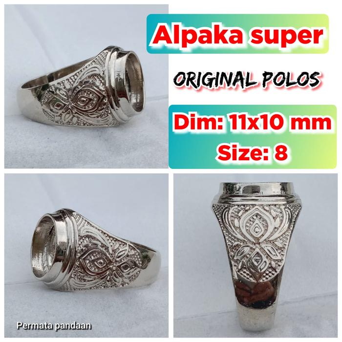 Jual emban batu akik batu mulia batu alam alpaka super minimalist polos ...