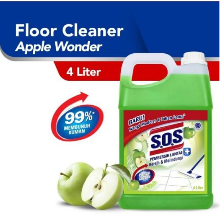 Jual SOS Pembersih Lantai / Floor Cleaner 4 Liter - Apel - Jakarta ...