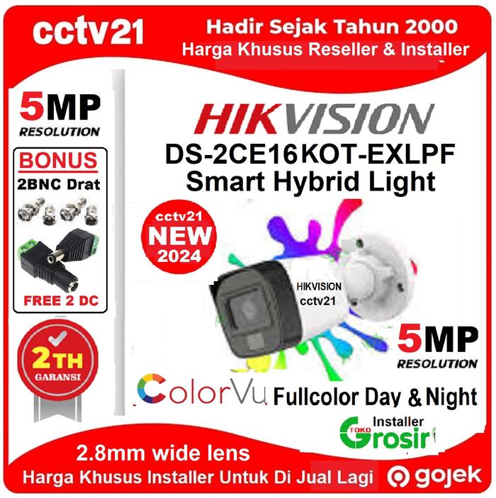 Jual CCTV COLORVU 5MP 3K HIKVISION DS-2CE16K0T-EXLPF DUAL LIGHT OUTDOOR - Jakarta Pusat - CCTV21 ...