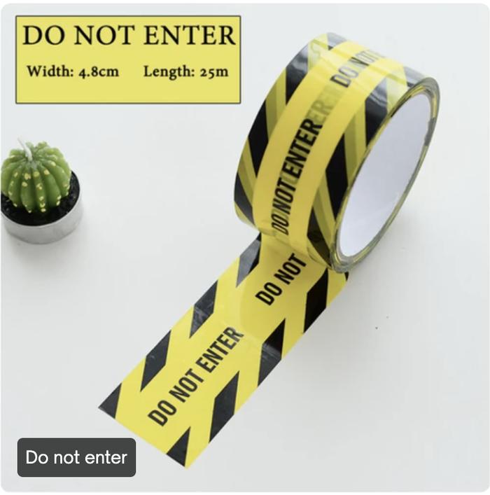 Jual Lakban Stiker Label Sticker Keep Out Caution Warning Do Not Enter ...