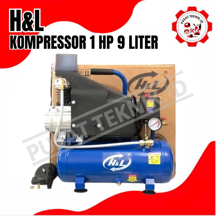Jual Compressor Oilless 1 HP 9 Liter H&L - Kompresor Listrik Silent ...