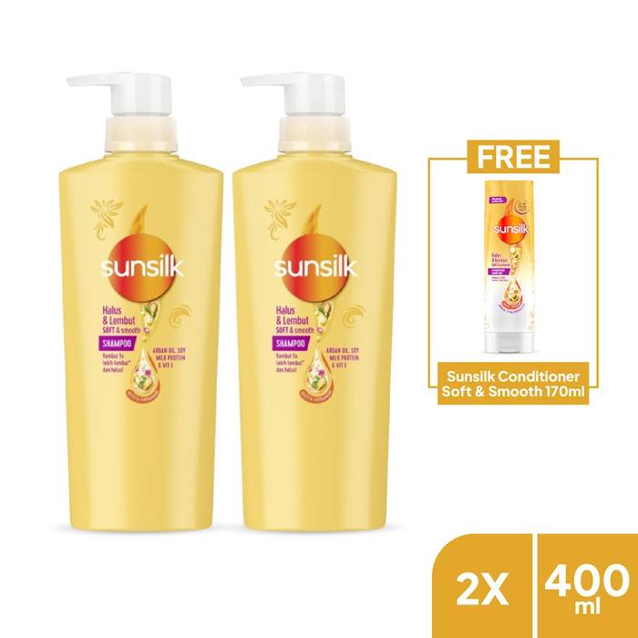 Promo Sunsilk Shampoo Soft & Smooth Activ-Infusion 5X 400ml Isi 2 ...