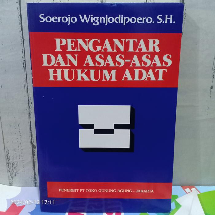 Jual BUKU PENGANTAR DAN ASAS-ASAS HUKUM ADAT Karangan Soerojo ...