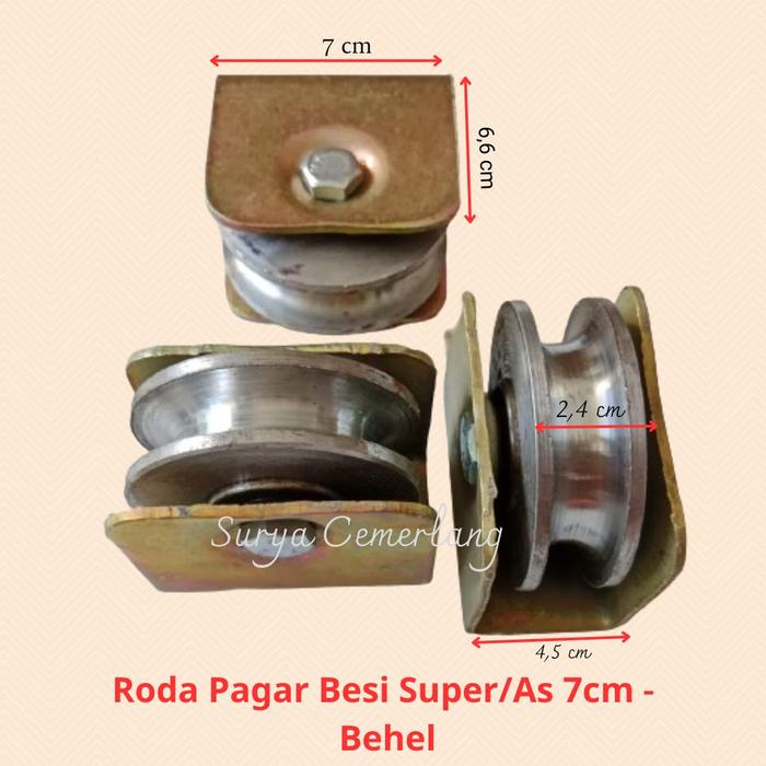 Promo Roda Pagar Besi Super/AS 7cm Behel - Rell Bundar (U) - Kab ...