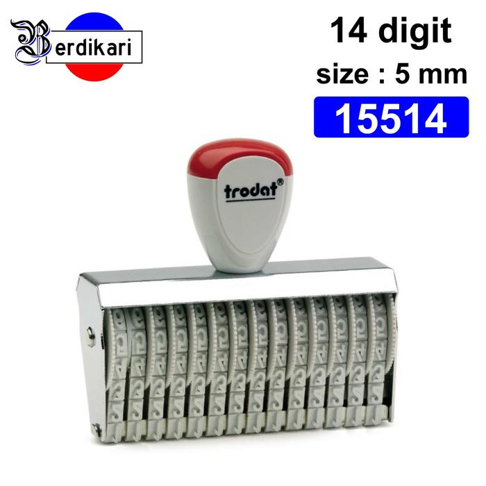 Jual stempel angka trodat 14 digit 15514 / 5 mm - Kota Surabaya ...
