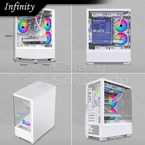 Jual Infinity CLAIR Tempered Glass M-ATX Gaming Case - Kota Bekasi ...