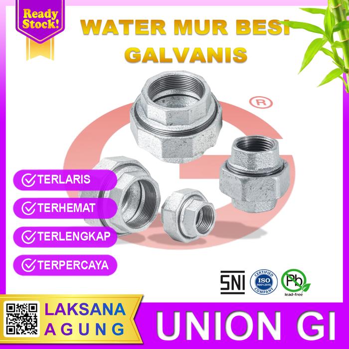 Jual Water mur Besi 1/2 inch | Water mur Gi 1/2" Galvanis - Jakarta ...