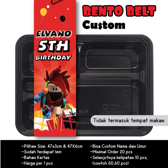 Jual BENTO BELT ROBLOX GIRL CUSTOM PAPER BELT KERTAS NASI BOX ULTAH ...