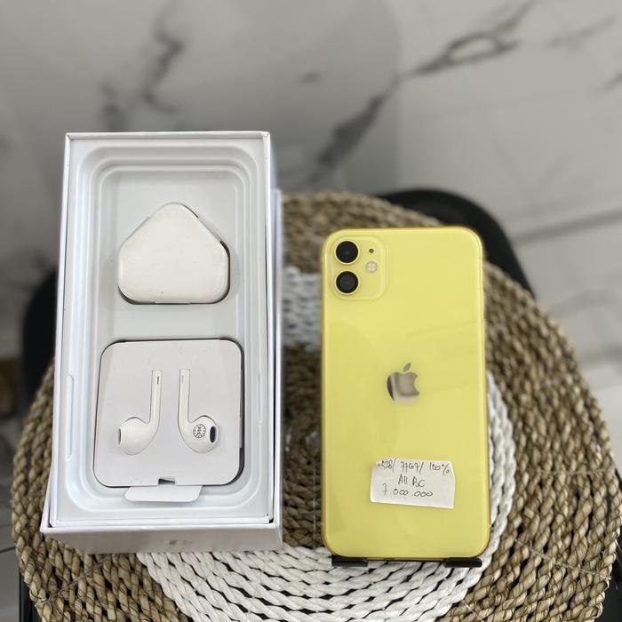 Jual Iphone 11 128gb all provider terdaftar kuning normal fullset ...