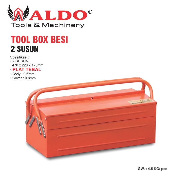 Jual TOOL BOX BESI 2 SUSUN PLAT TEBAL / TEMPAT PENYIMPANAN PERKAKAS ...