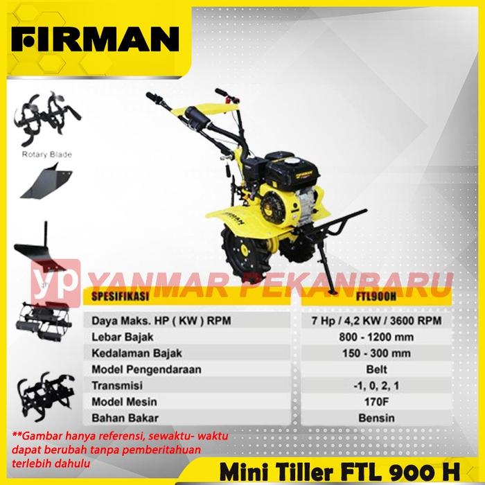 Jual MESIN TRAKTOR MINI FIRMAN FTL 900 H + RIDGER Tanpa Paddy Wheel ...