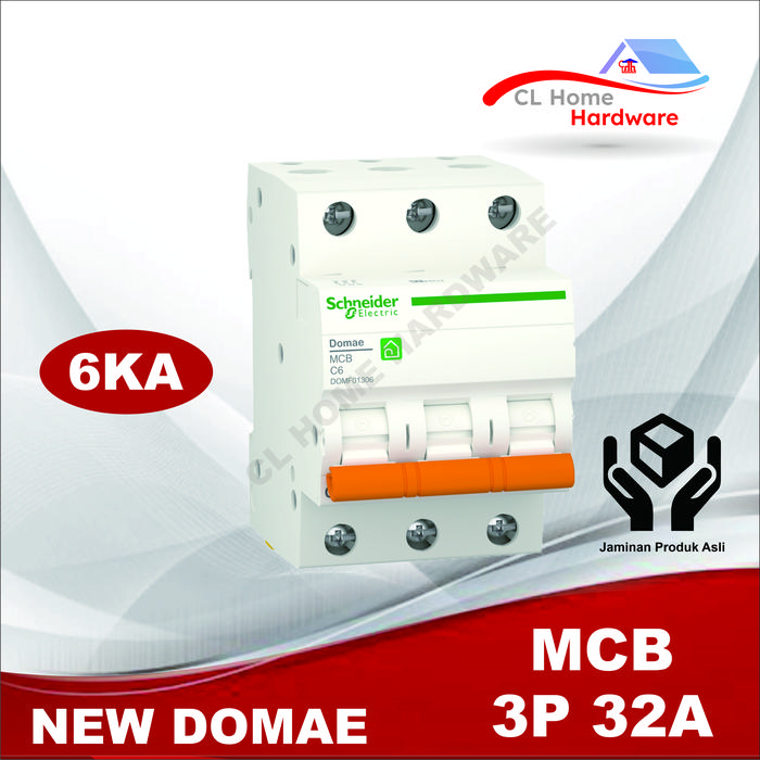 Jual MCB 3p 32a 3Phase 32 Ampere DOMF01332 Schneider New Domae 6kA Original - Jakarta Barat - CL ...